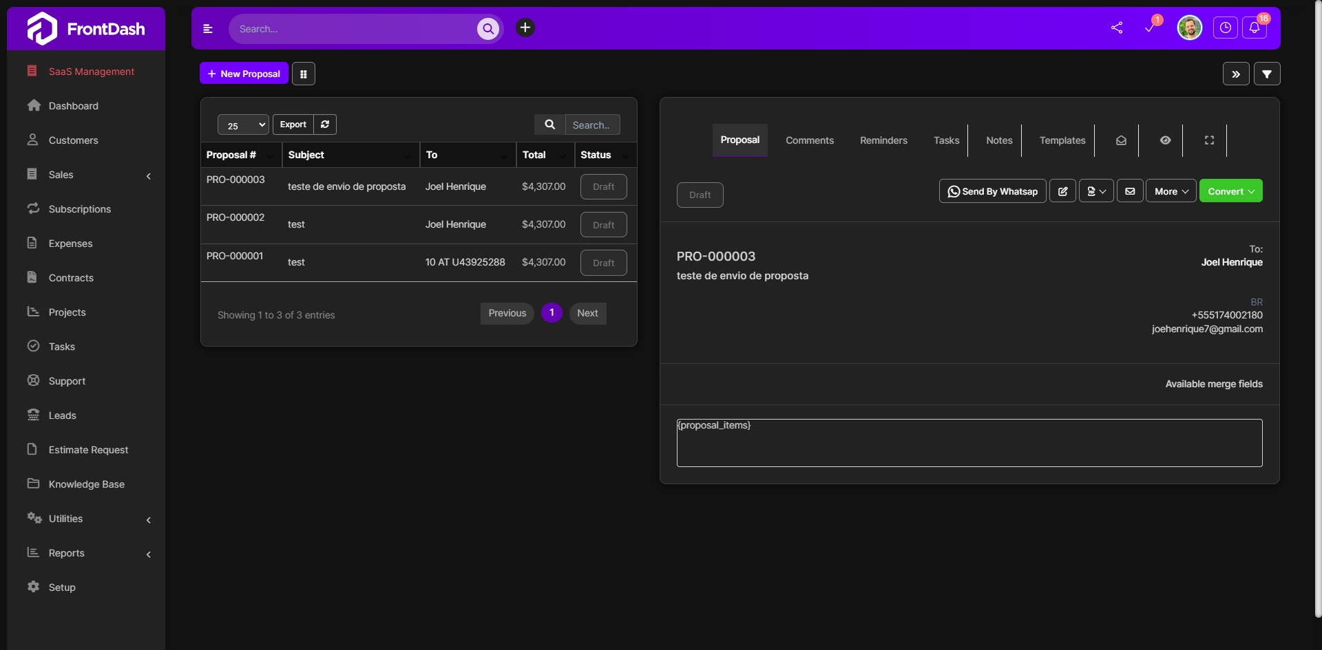 Ultimate Dark Theme - Perfex Theme CRM by Flykod | CodeCanyon